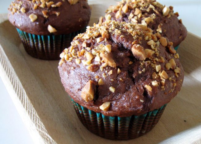 RICETTE GOLOSE, MUFFIN AL CACAO, BANANE E NOCI, IL DOLCE LIGHT